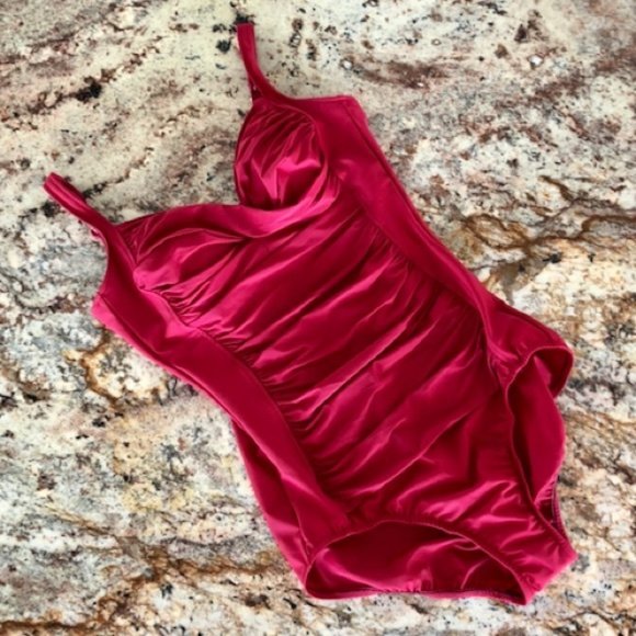 Miraclesuit | Swim | Miraclesuit Averi One Piece Ruby Red Swimmsuit 2 ...